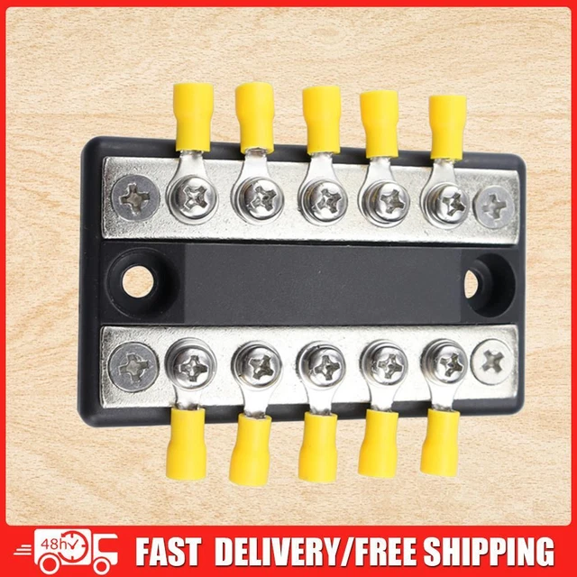 10-WAY 20-WAY BUS Bar 12-48V Busbar Power Case for Auto Camper RV (10 ...
