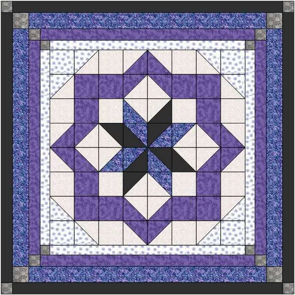 QUILT KIT CONSTELLATION Optical Illusion Queen/Precut Ready to Sew ...