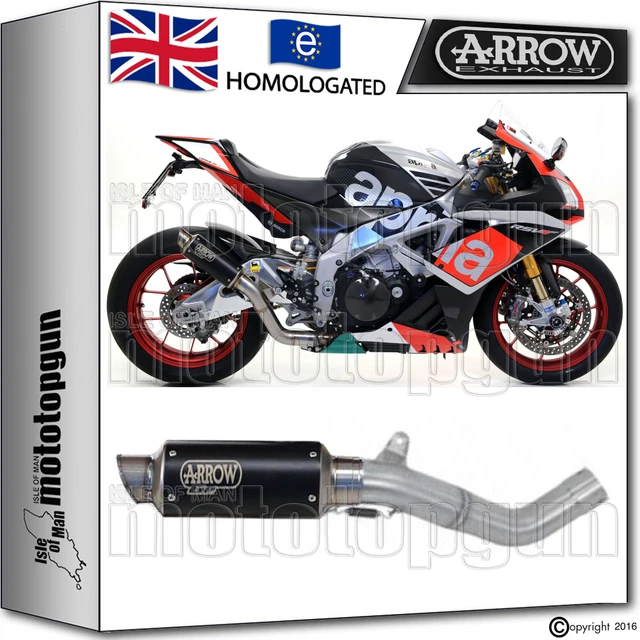 ARROW KIT EXHAUST Gp-2 Stainless Steel Dark Hom Aprilia Rsv-4 Rf 2015 ...