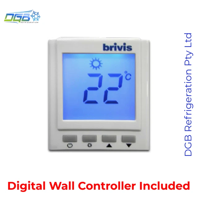 BRIVIS HEATER DIGITAL Wall Controller Ducted Gas Heater and Evaporative ...