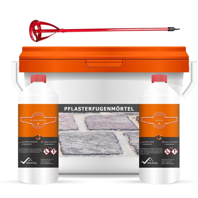 PFLASTERFUGENMÖRTEL EPOXIDHARZ + Fugensand Quirl Kunstharz Fugenmörtel BK-175EP EUR 49,90 ...