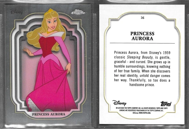 TOPPS CHROME DISNEY 2024 #26 Princess Aurora Sleeping Beauty Card £2.99 ...