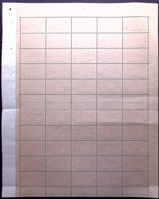 GUADELOUPE: C.1920S 10 x 5 Part Sheet 2c Black & Light Red Sugar Cane ...