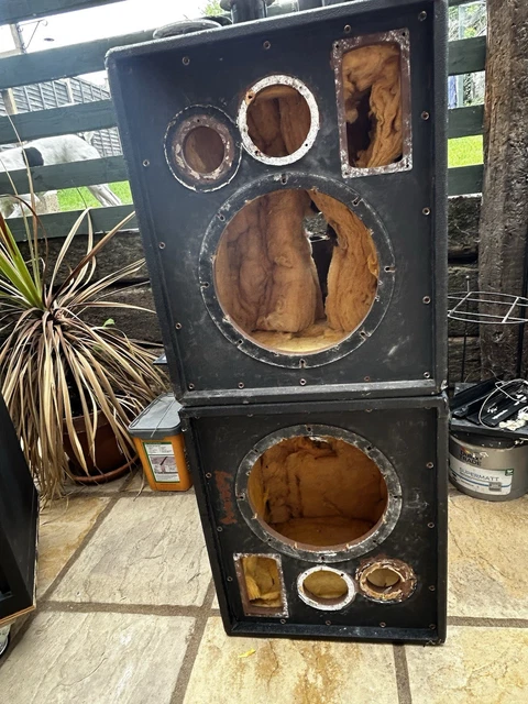 ALTEC LANSING SANTANA Pair Floorstanding Speaker Cabinets Empty Bass ...