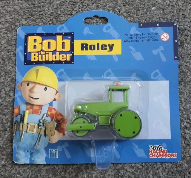 BOB THE BUILDER Roley The Green Steam Roller Diecast Toy Vintage Carded ...