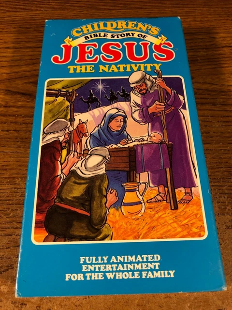 CHILDREN'S BIBLE STORY Of Jesus The Nativity VHS VCR Tape Movie Cartoon ...