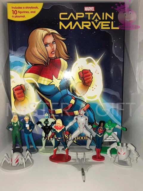 MARVELS CAPTAIN MARVEL Busy Book - 10 Figures And A Playmat Brand New ...