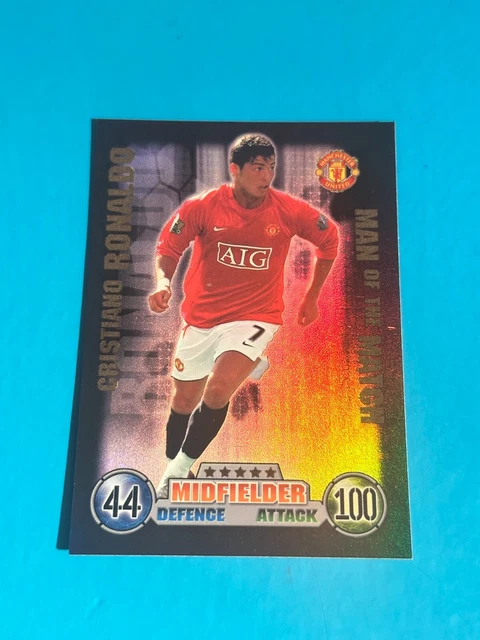 MATCH ATTAX 2007-08 Cristiano Ronaldo Man of the Match / 100 Hundred Club Card £19.99 - PicClick UK