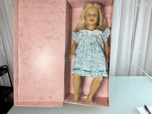 POUPON DE COLLECTION Annette Himstedt Poupée Lisa 65 Cm. Parfait État ...