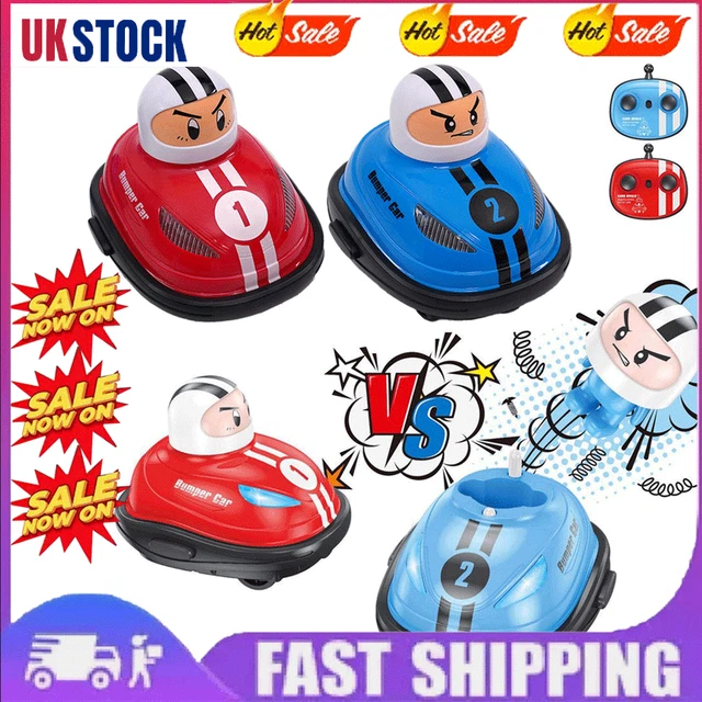 BLUE AND RED Remote Controlled Bumper Cars Lovely Anti-impact Vehicle ...