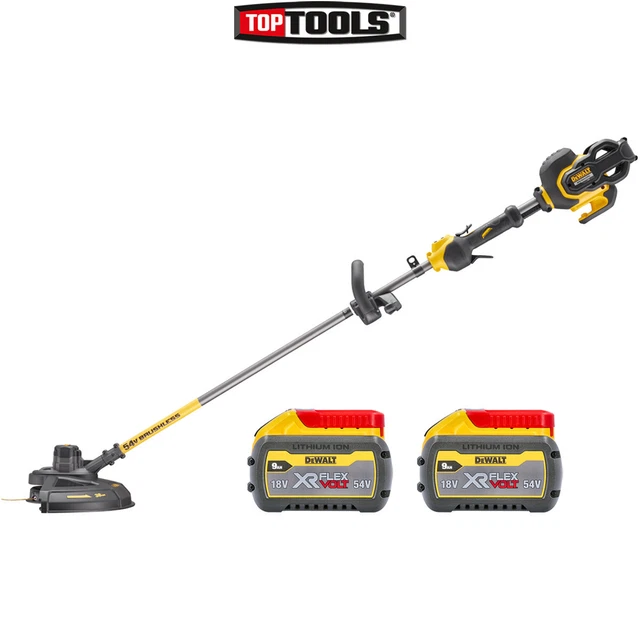 DEWALT DCM571 54V XR FLEXVOLT String Trimmer/Brush Cutter With 2 x 9Ah ...