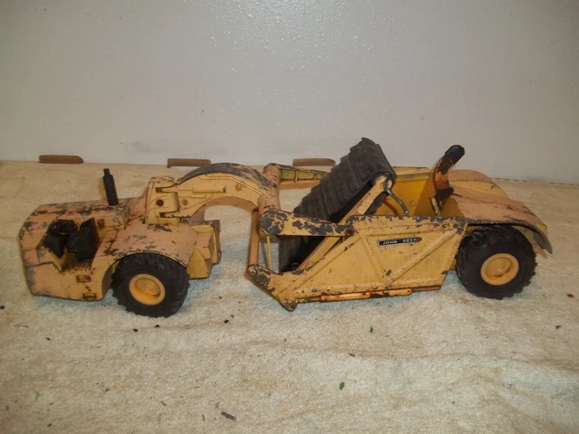 RARE ERTL 1/16 Scale John Deere Pan Scraper Earth Mover Construction ...
