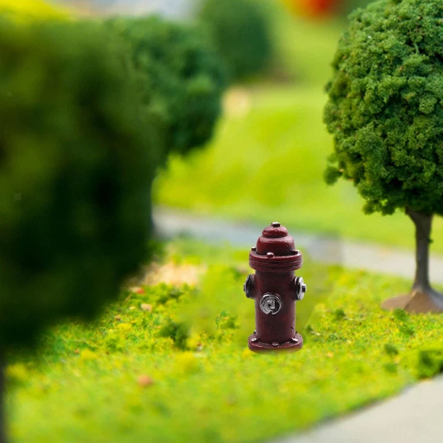 MINI FIRE HYDRANT Model Miniature Figurine Resin Fire Hydrant Ornament ...