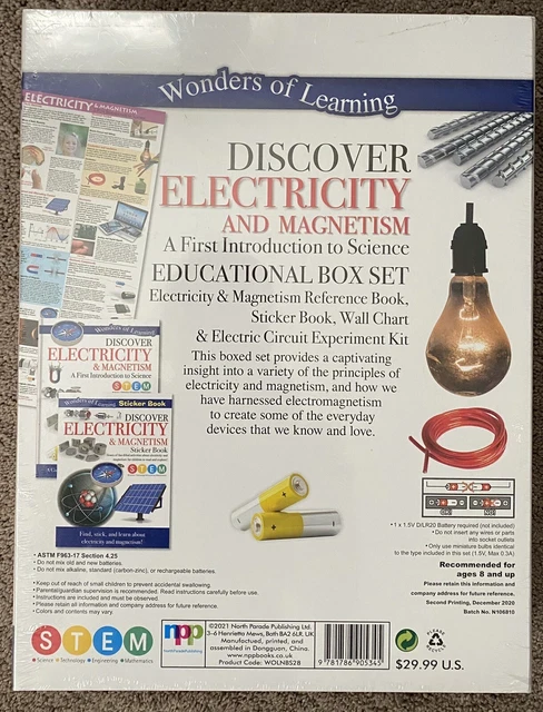 DISCOVER ELECTRICITY AND Magnetism Wonders of Learning STEM Toy - New £ ...