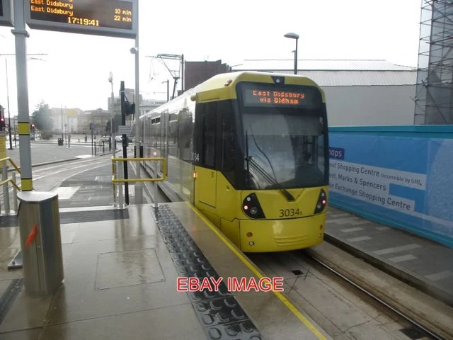 PHOTO 3034 M5000 Metrolink Tram Rochdale Town Centre Departing The ...