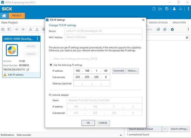 SICK LMS111-10100 IDENT. No. 1041114 2D LiDAR sensor £1,757.88 ...