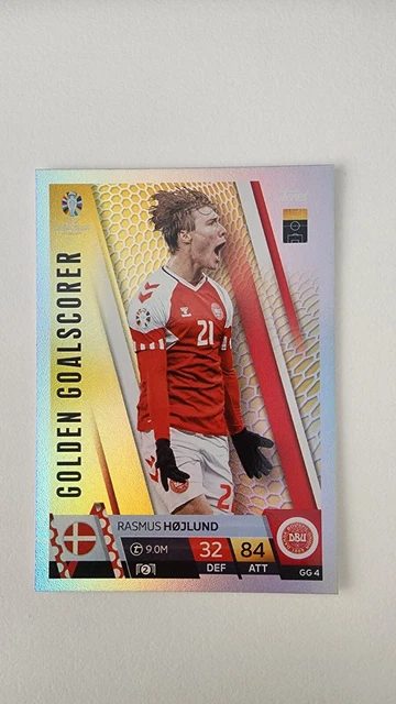 UEFA EURO 2024 Match Attax - Rasmus Hojlund Golden Goalscorer Foil Card ...