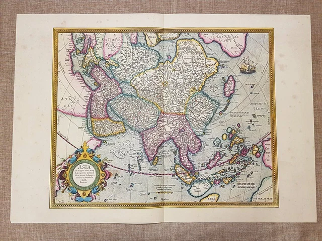 MAP OR MAP Asia Year 1595 of Mercator Mercator Reprint £27.66 - PicClick UK