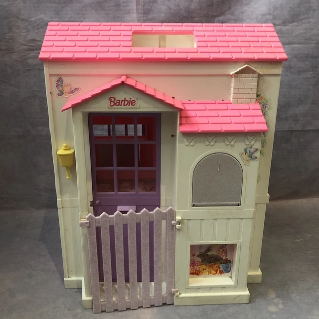 VINTAGE 1996 MATTEL Barbie Folding Pretty Dream Doll House Rare £74.99 ...