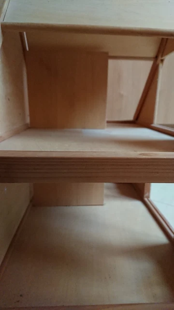 DOLL'S HOUSE WOODEN simple open plan £21.50 - PicClick UK