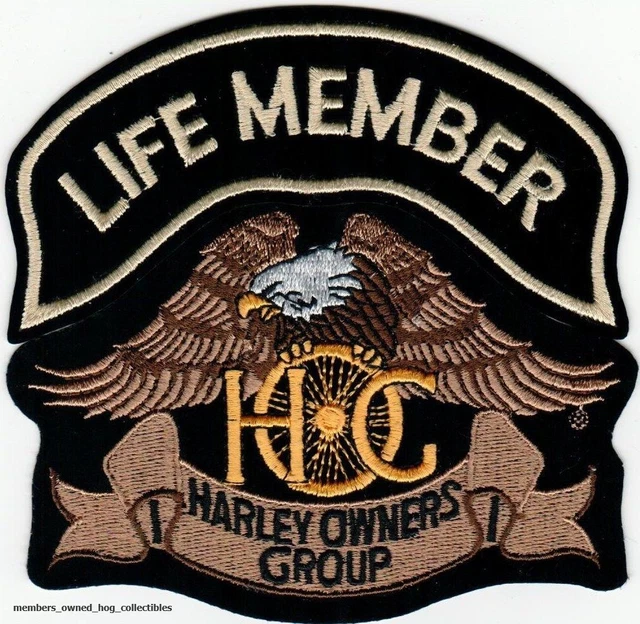 THE EAGLE & LIFE MEMBER HOG PATCHES HARLEY OWNERS GROUP HD MC $28.83 ...