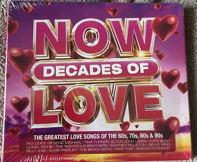 NOW DECADES OF Love 60's, 70's, 80's, 90's ( 4 X CD Album) New & Sealed ...