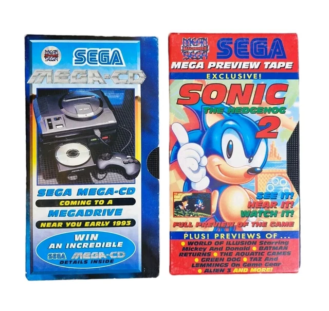 MEAN MACHINES SEGA Sonic The Hedgehog 2 & Sega Mega-Cd Preview Vhs ...