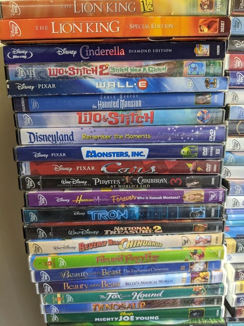 LOT OF 140+ Walt Disney DVDs Bluray CD Lion King, Sleeping Beauty ...