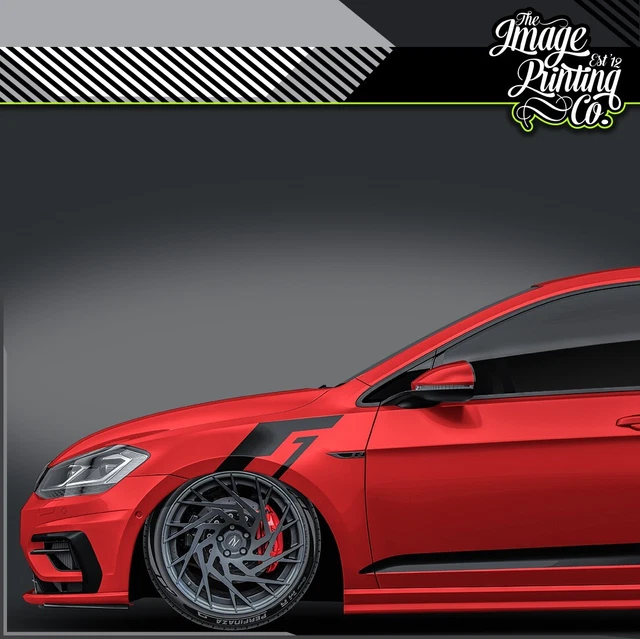 GOLF FRONT WINGS ONLY Vinyl Decal Kit - MK5 6 7 8 - Stickers - Golf R ...
