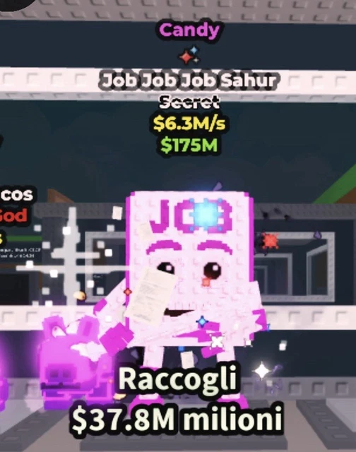 🧠 💥 STEAL a brainrot| Job Job Job Sahur 6.3M/S EUR 5,49 - PicClick IT