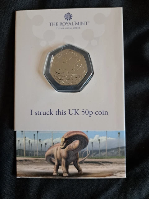 RARE 2024 ROYAL Mint SYO Strike Your Own 50p Coin Dinosaur Series ...