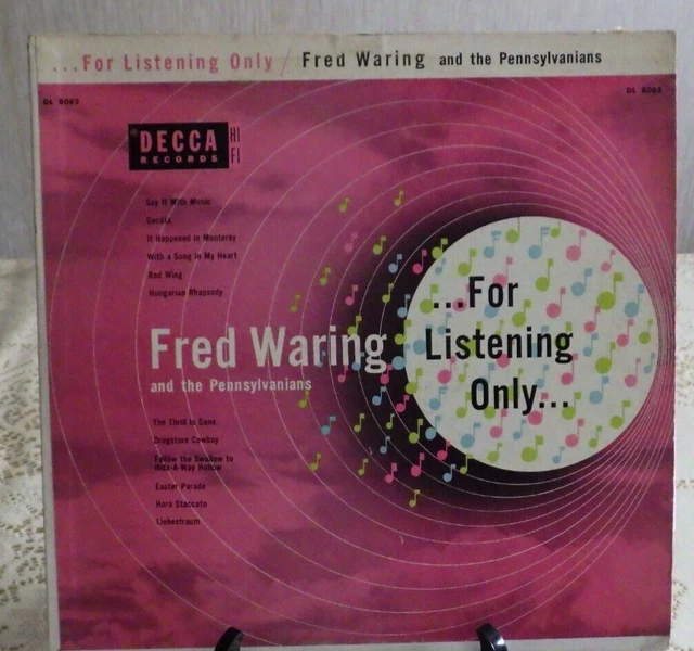 FRED WARING AND the Pennsylvanians POUR ÉCOUTER SEULEMENT Decca DL 8082 ...