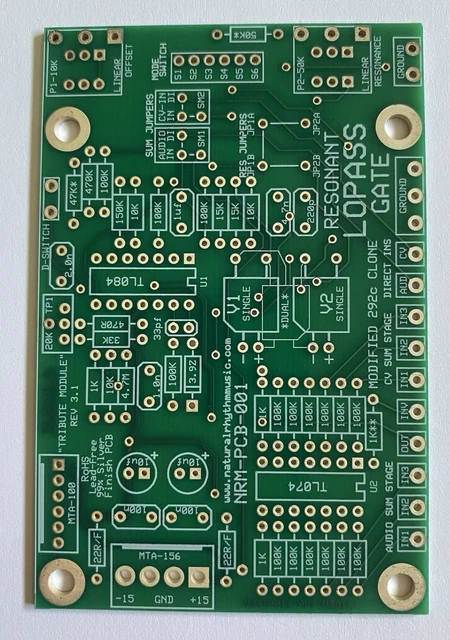 MODULAR SYNTHESIZER PCB - Resonant LoPass Gate - NRM-001 £14.95 ...