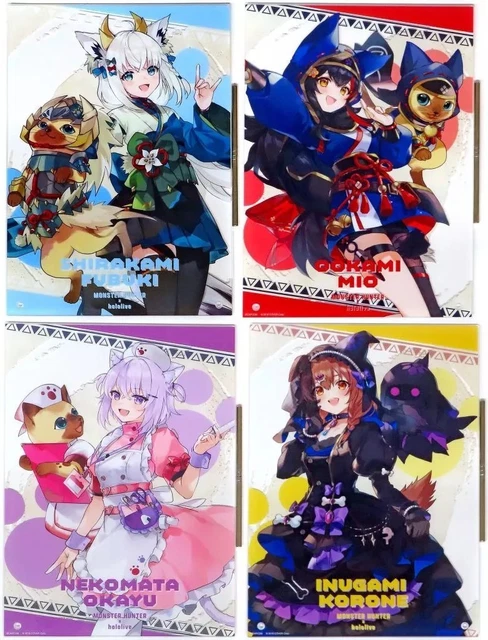 HOLOLIVE MONSTER HUNTER pannelli di supporto acrilici set di 4 YouTuber ...
