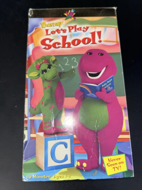 BARNEY LETS PLAY School VHS Video with White Tape Classic Collection ...