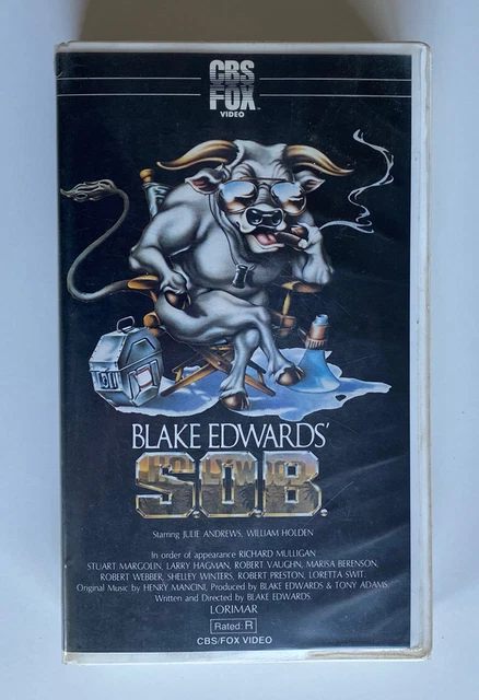 S.O.B. [VHS] CBS Fox Video 1981 Ex-Rental Tape Blake Edwards SOB Comedy ...