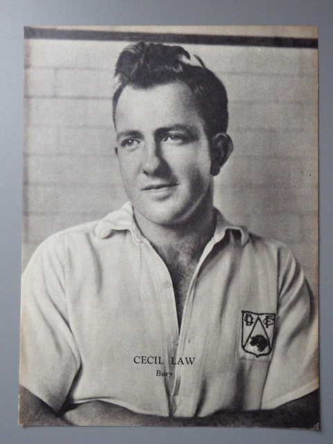 EX MAGAZINE ADVERT/PICTURE/PRINT, Cecil Law, Bury - Sunderland Tommy ...