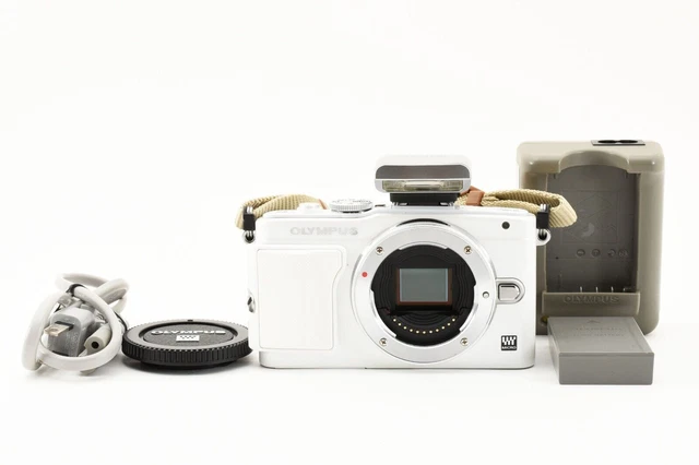 OLYMPUS PEN LITE E-PL6 16.1MP Camera White Body w/Flash [Exc+++] JAPAN ...