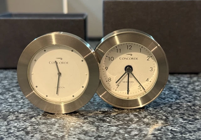 CONCORDE: A VINTAGE BA (British Airways) Concorde Dual Time Alarm Clock ...
