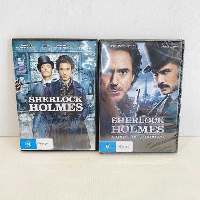 SHERLOCK HOLMES MOVIE DVD Bundle X2 PAL Region 4 Game Of Shadows $14.95 ...