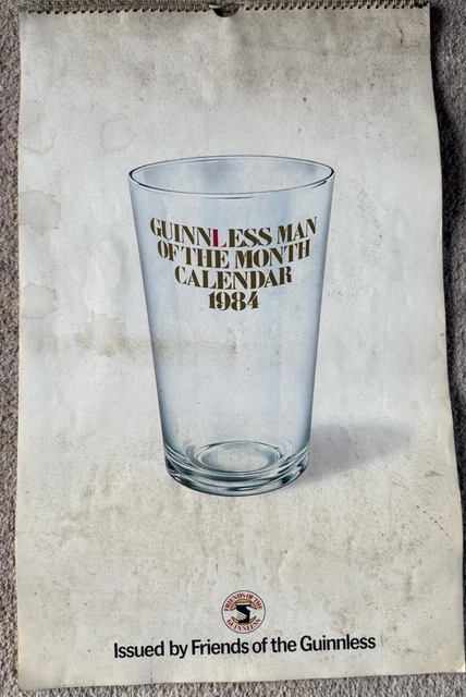 GUINNESS MAN OF The Month Calendar 1984 £50.00 - PicClick UK