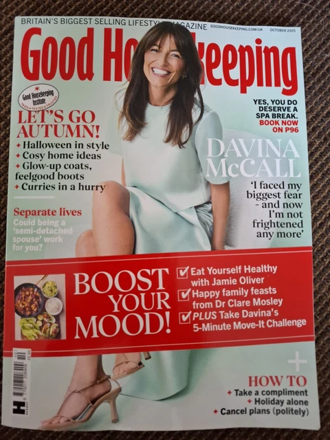 GOOD HOUSEKEEPING MAGAZINE October 2025 - Davina McCall - Let's Go ...