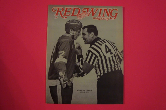 DETROIT RED WINGS Program Magazine April 2, 1970 vs Toronto with Rare ...