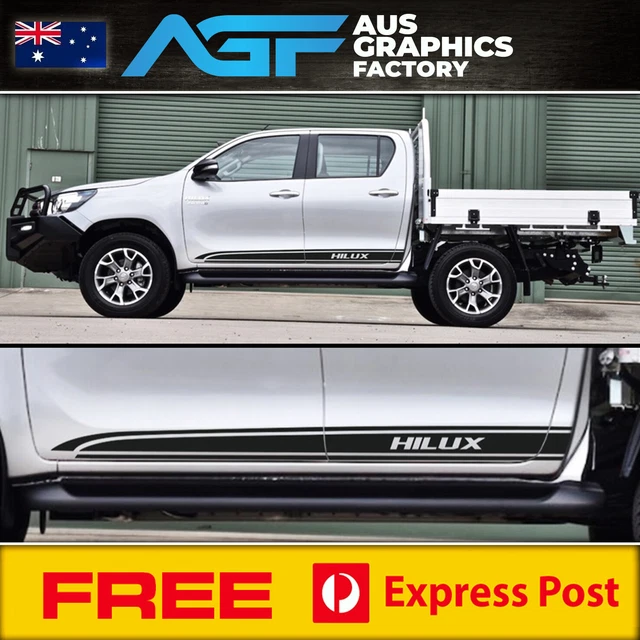 TOYOTA HILUX 2000 - 2023 Side Stripes Sticker Decal Kit SUIT Dual Cab ...