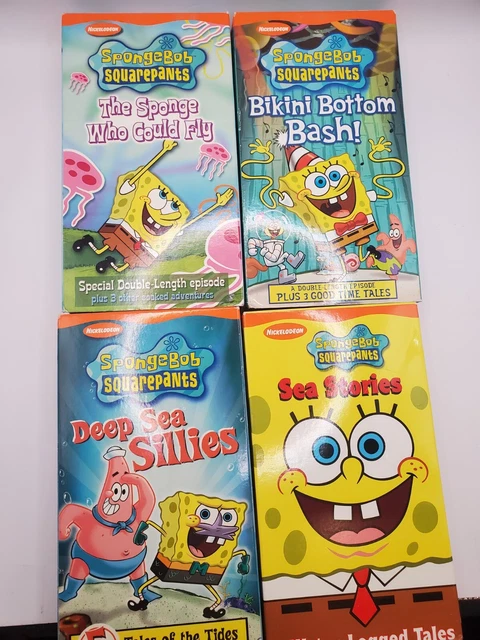 LOT OF 4 Nickelodeon SpongeBob SquarePants VHS Tapes Vintage Classics ...
