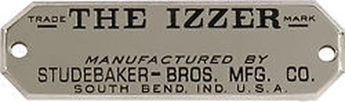 IZZER BUGGY DATA plate made by STUDEBAKER Brothers 1800s £252.62 ...