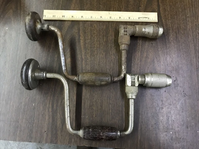 VINTAGE LAKESIDE HAND Drill Bit Brace Auger Ratcheting Tool Made In USA ...
