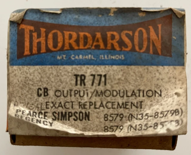 THORDARSON TR771 CB Output Modulation Pearce Simpson Regency Radio Part ...