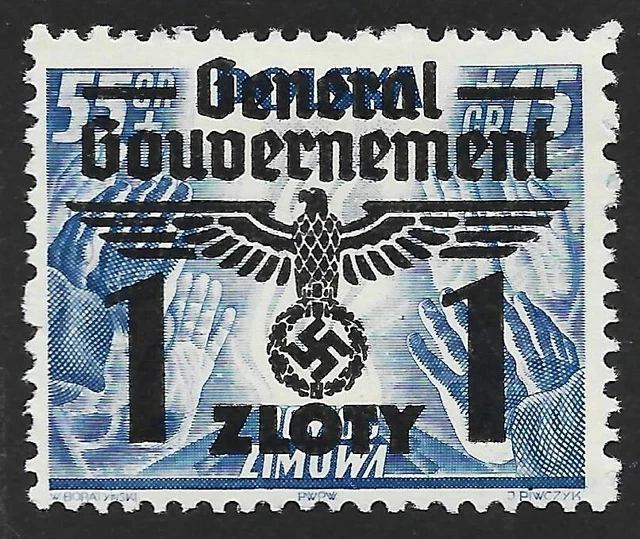 NAZI WWII GERMANY Rare WW2 Stamp Hitler Swastika Eagle Service NSDAP ...
