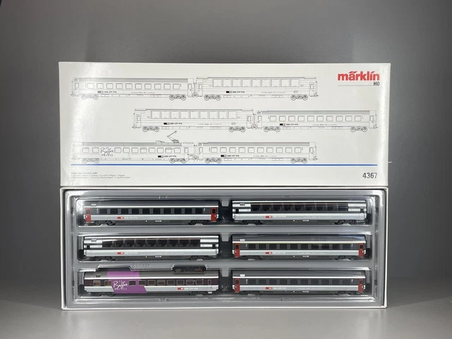 H0 MÄRKLIN WAGEN-SET "EuroCity SBB" 4367 NEM AC OVP / 5 K 461 EUR 186,00 - PicClick DE
